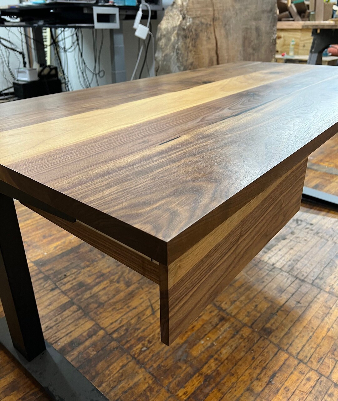 Custom Sit-stand American Black Walnut Desk - Etsy