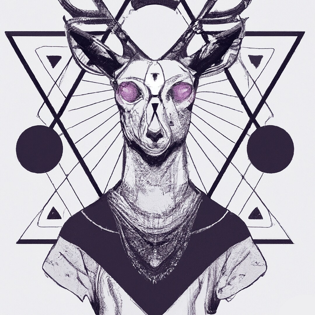 Alien Deer Digital Print - Etsy