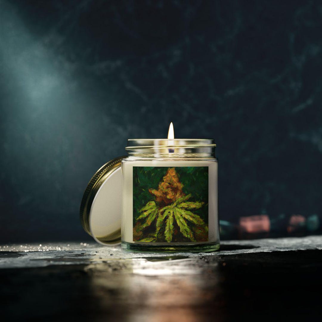 Vincents Green Dream Cannabis-themed Van Gogh Candle 420-inspired ...
