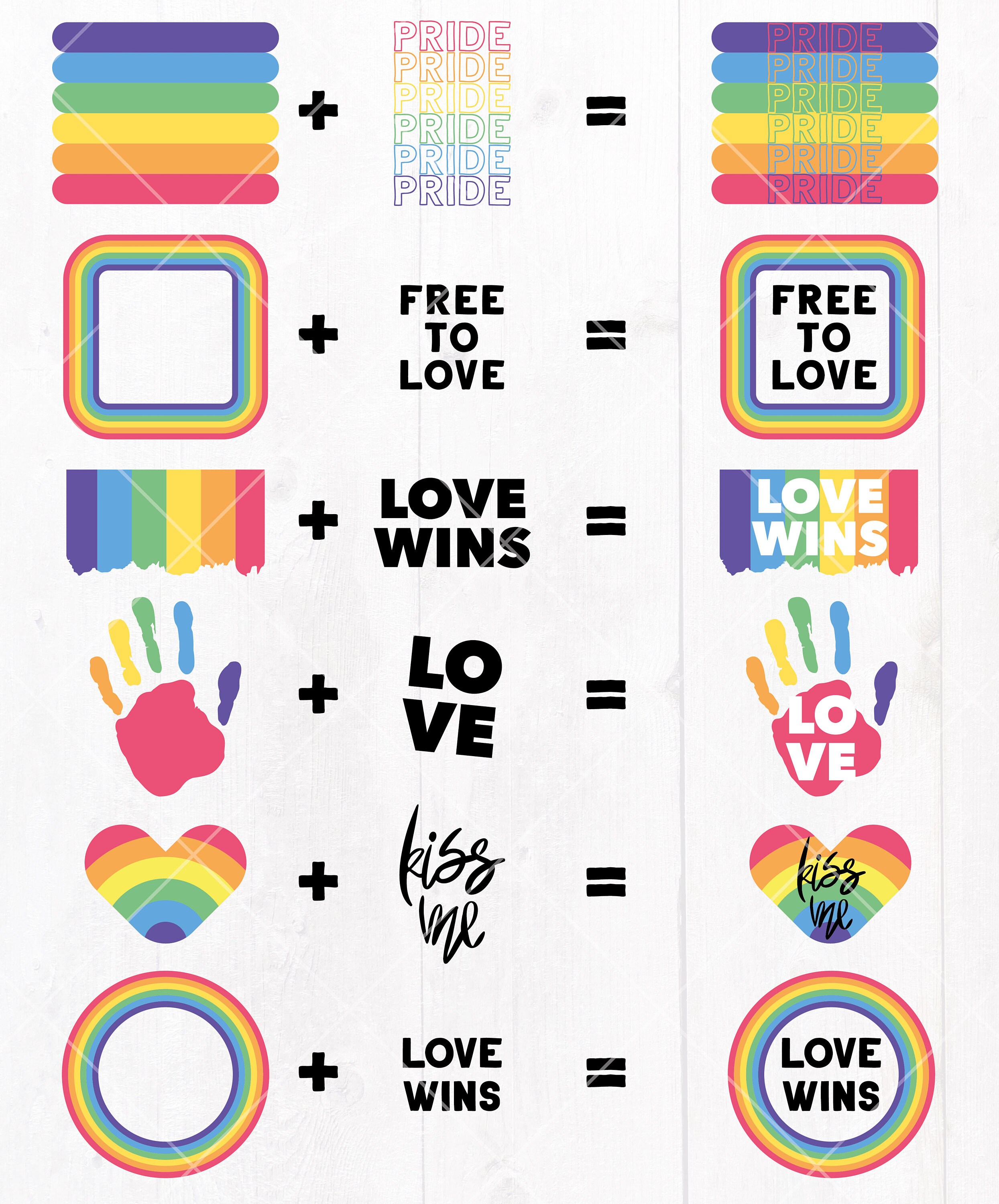 43 LGBT Pride Bundle, Gay Pride SVG Cut File for Cricut Silhouette ...