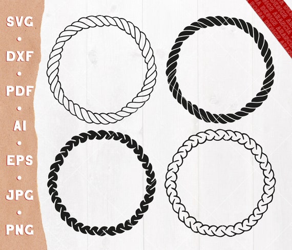 Rope Border SVG cricut cut file Wreath svg DXF PNG eps Rope | Etsy