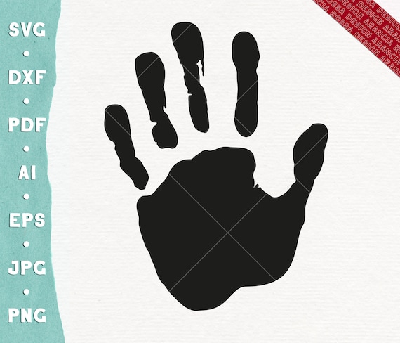 Handprint SVG Hand Palm SVG dxf png eps Hand svg SVG Files | Etsy