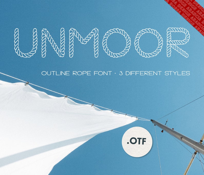 Unmoor Outline Rope Font, Rope Font SVG, Rope Alphabet SVG, Cricut ...