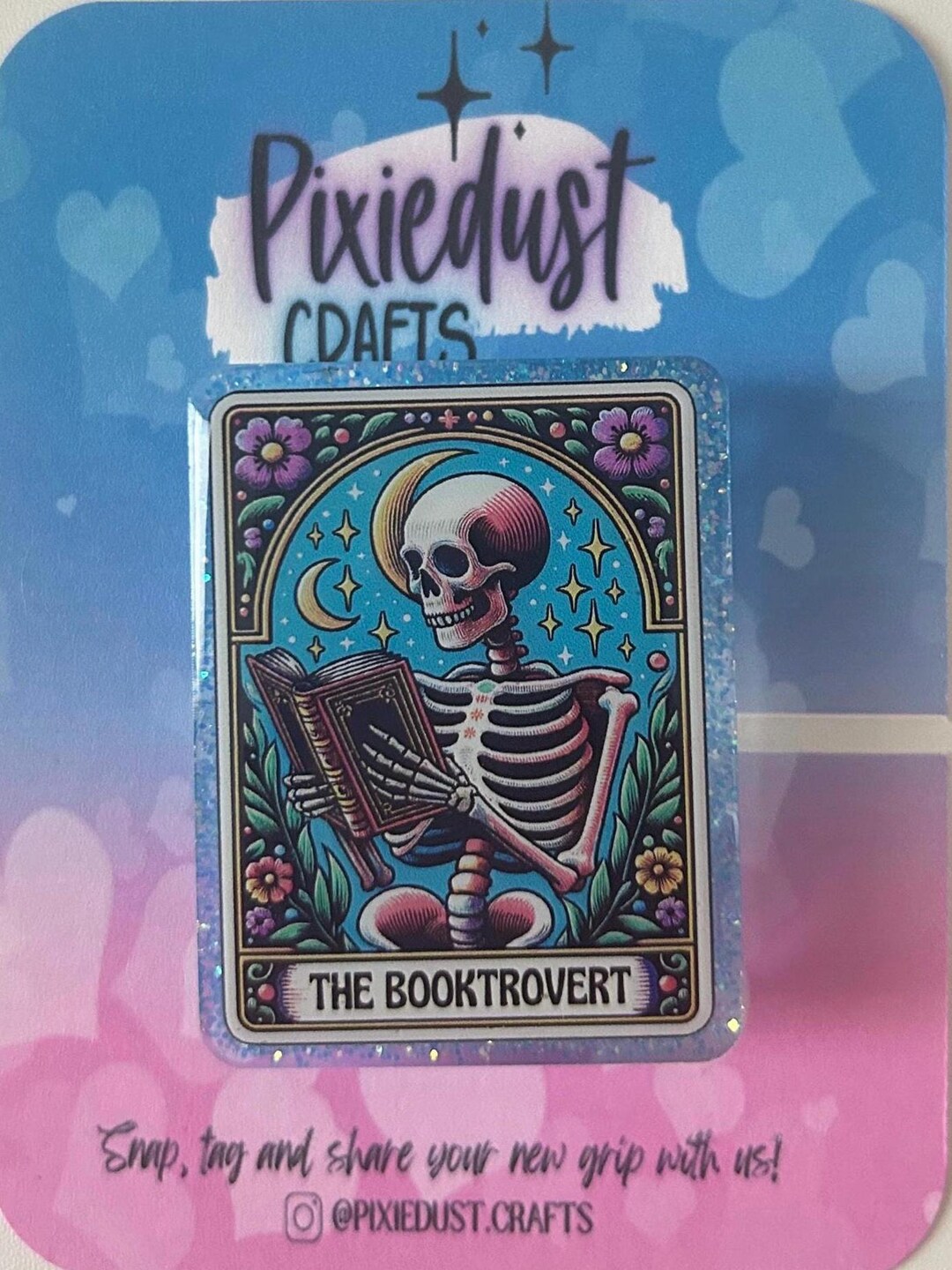 The Booktrovert Phone Resin Grip, Book Kindle Grip, Book Themed - Etsy