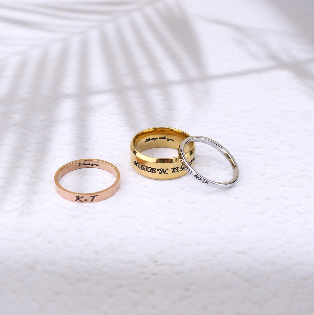 Custom Word Ring Personalized Name Ring-dainty Name Ring Personalized ...