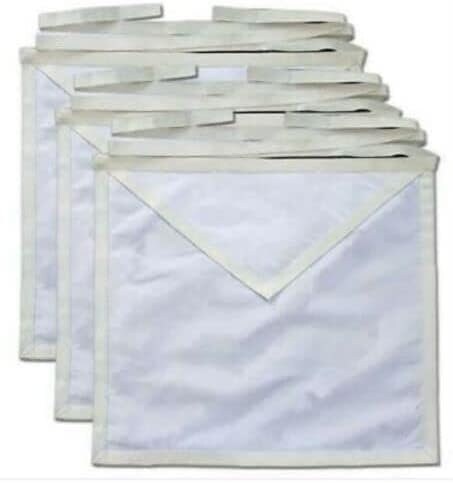 Masonic Regalia Cotton Duck Cloth Candidate Apprentice Apronspack OF 12 ...