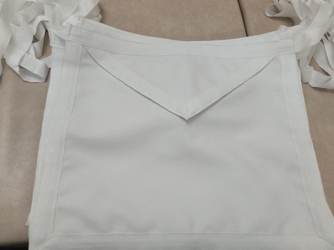 Masonic Regalia Cotton Duck Cloth Candidate Apprentice Apronspack OF 12 ...