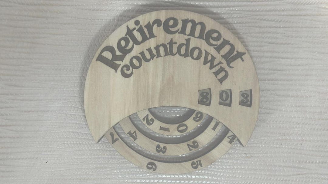 Retirement Countdown Tracker | Wooden Refrigerator Magnet Gift - Etsy