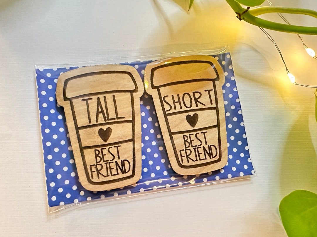 Best Friend Magnet Set of 2 BFF Gift Idea for Tall Short Birthday Gift ...