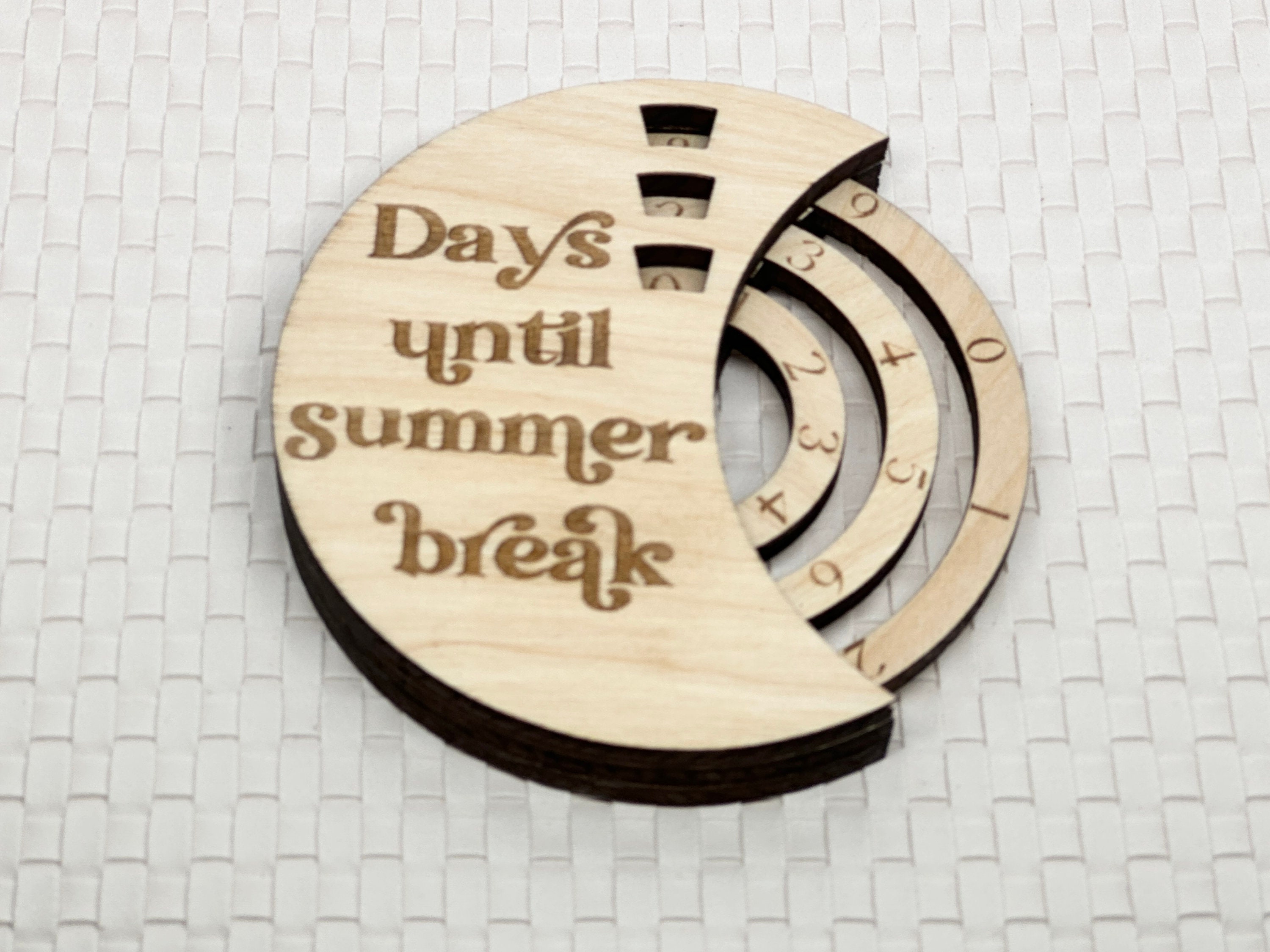 Wooden Engraved Days Until Summer Break Countdown Tracker - Etsy