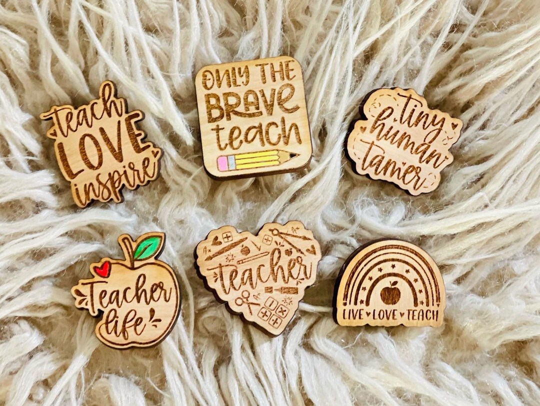 Boho Teacher Appreciation Magnets, Set of 6 Hand-painted Birch Wood - Etsy