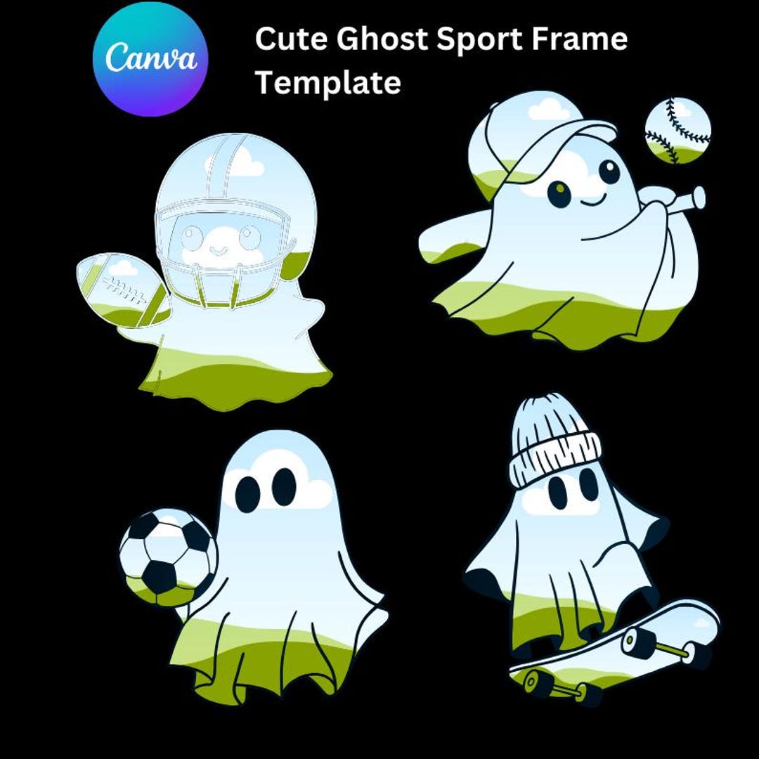 Editable Halloween Ghost Templates for Canva: Drag & Drop Images (PDF ...