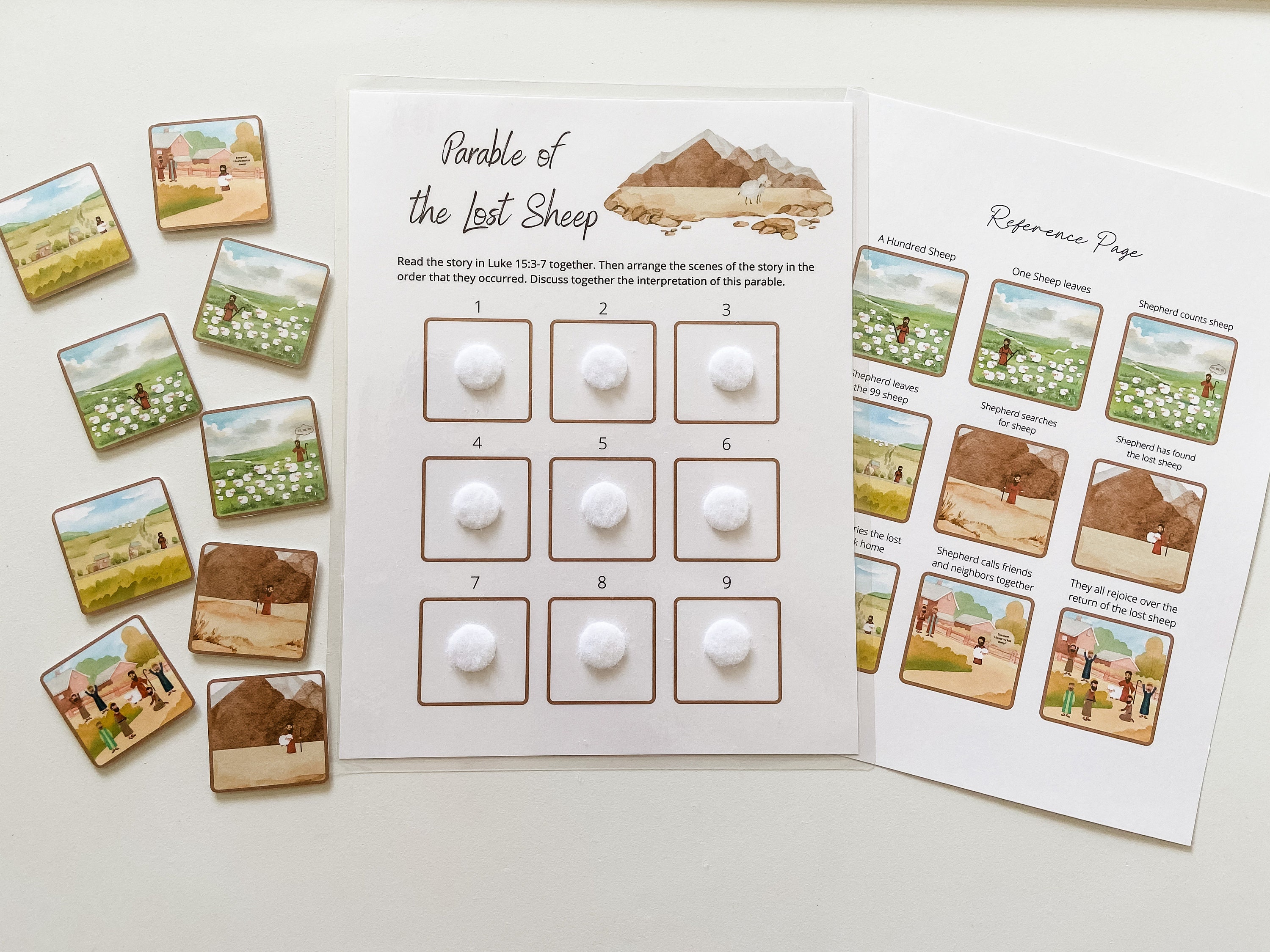 Parable of the Lost Sheep, Printable Story Order Matching Game ...