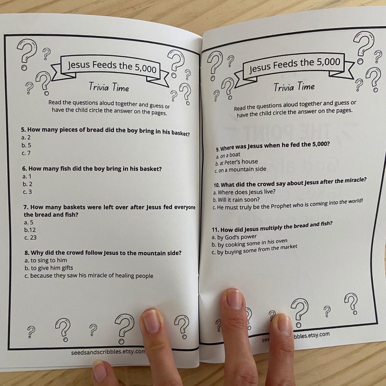Jesus Feeds 5000 Flip Book Bible Craft for Kids Sunday School Miracle ...