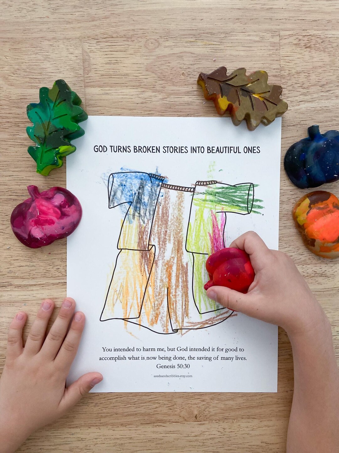 Joseph Colorful Coat Coloring Page Bible Printables Sunday School Kids ...