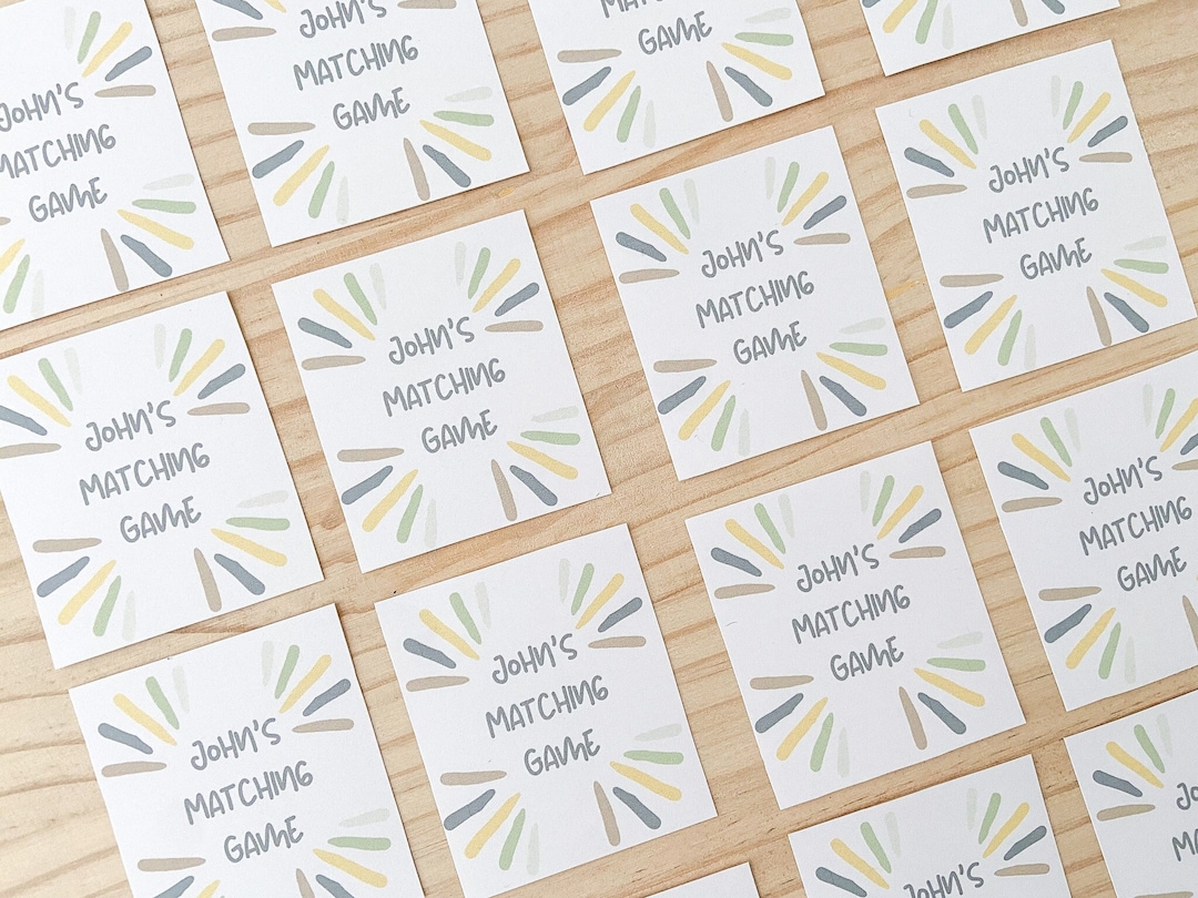 EDITABLE Matching Memory Card Game, Kids' Draw Your Own Matching Game ...