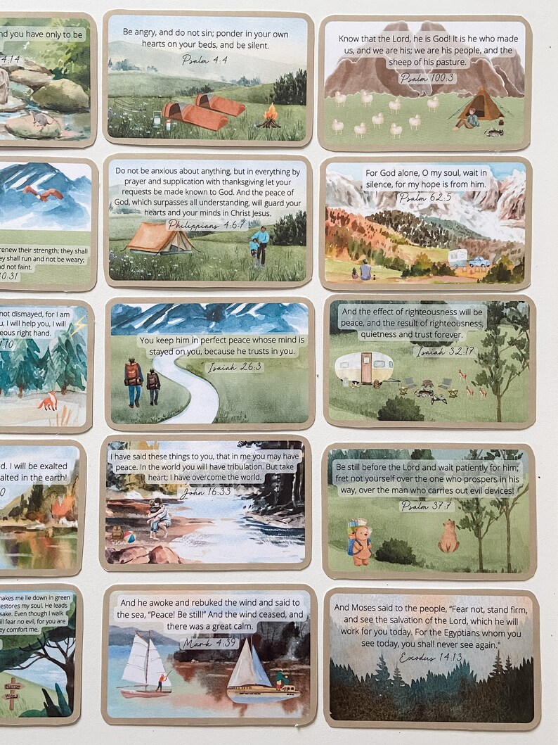 Be Still and Know Bible Verse Cards for Kids, Printable Scripture ...