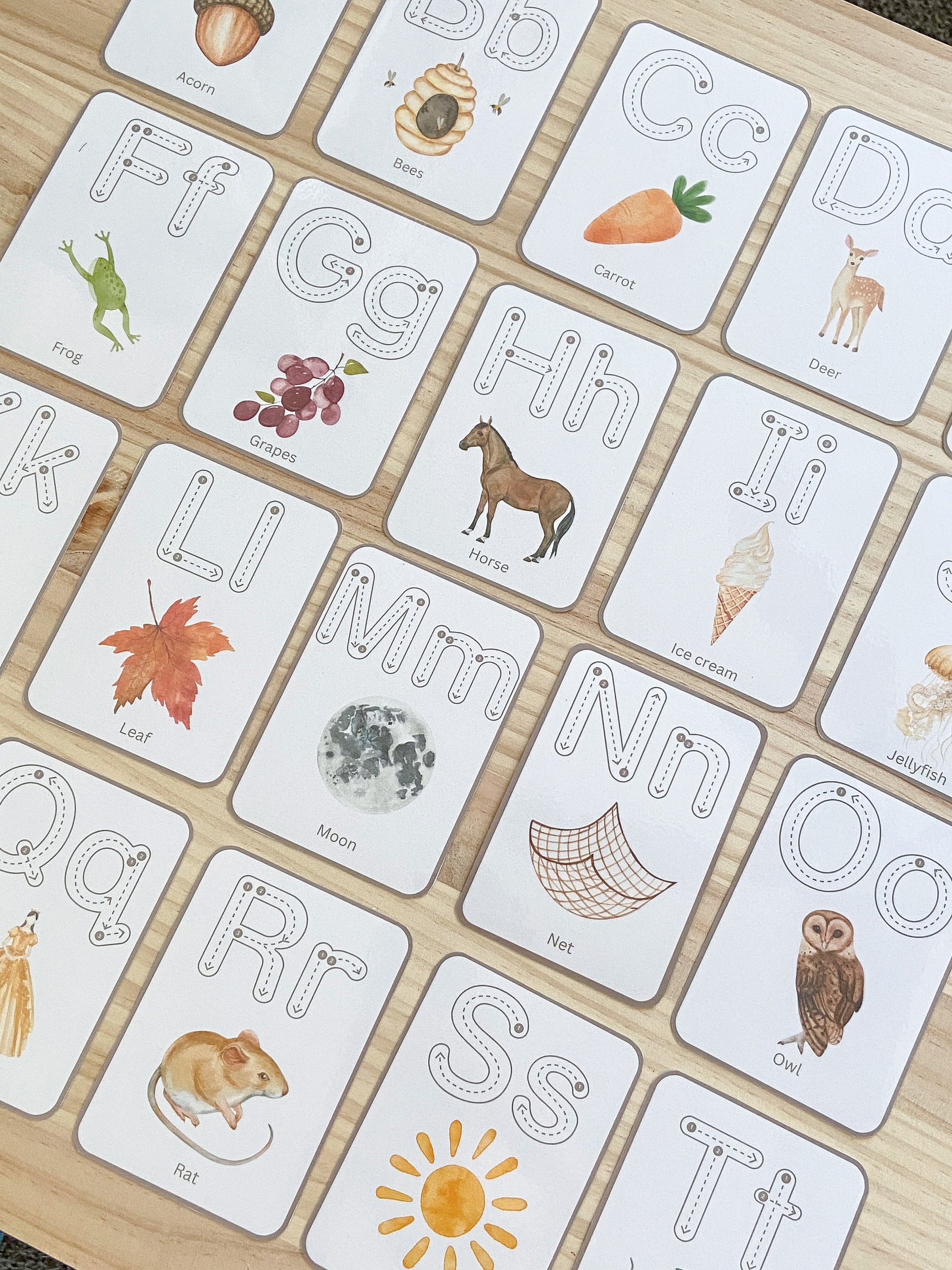 Alphabet Tracing Cards Preschool/kindergarten Letter - Etsy