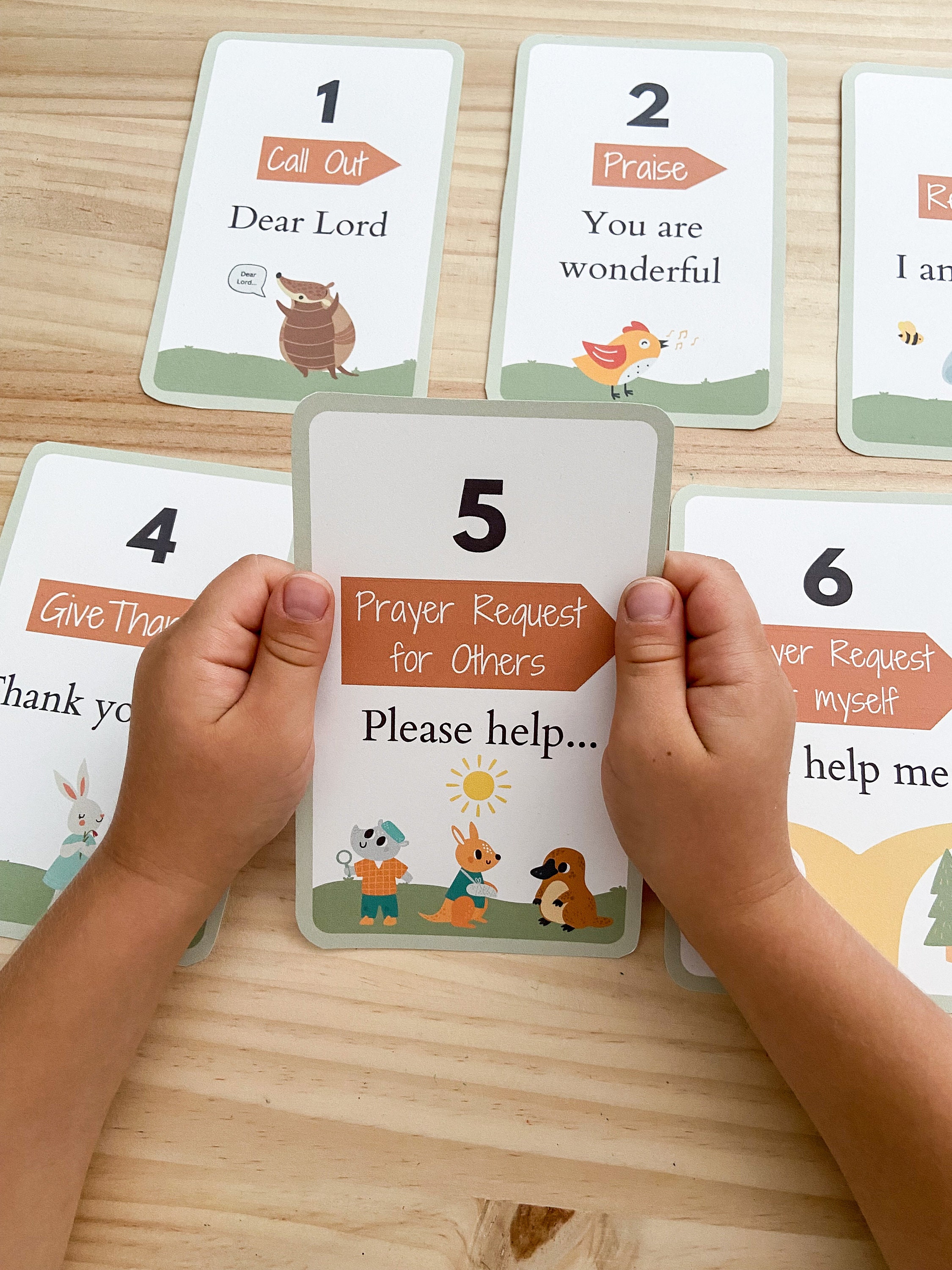 ACTS Prayer Cards for Kids - Beginner Teaching Tool, Printable ...