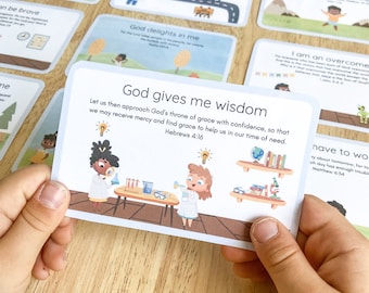 Christian Affirmation Cards for Little Ones, Christian Affirmations for ...