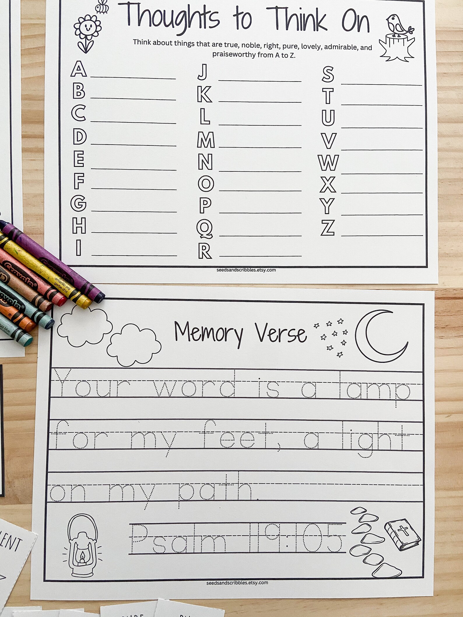 Philippians 4:8 Activity Pack for Kids, Think About Such Things, Bible ...