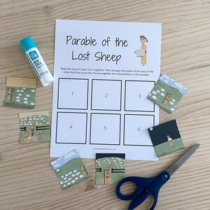 Lost Sheep Parable Craft - Jesus Bible Worksheets Kids Sunday School ...