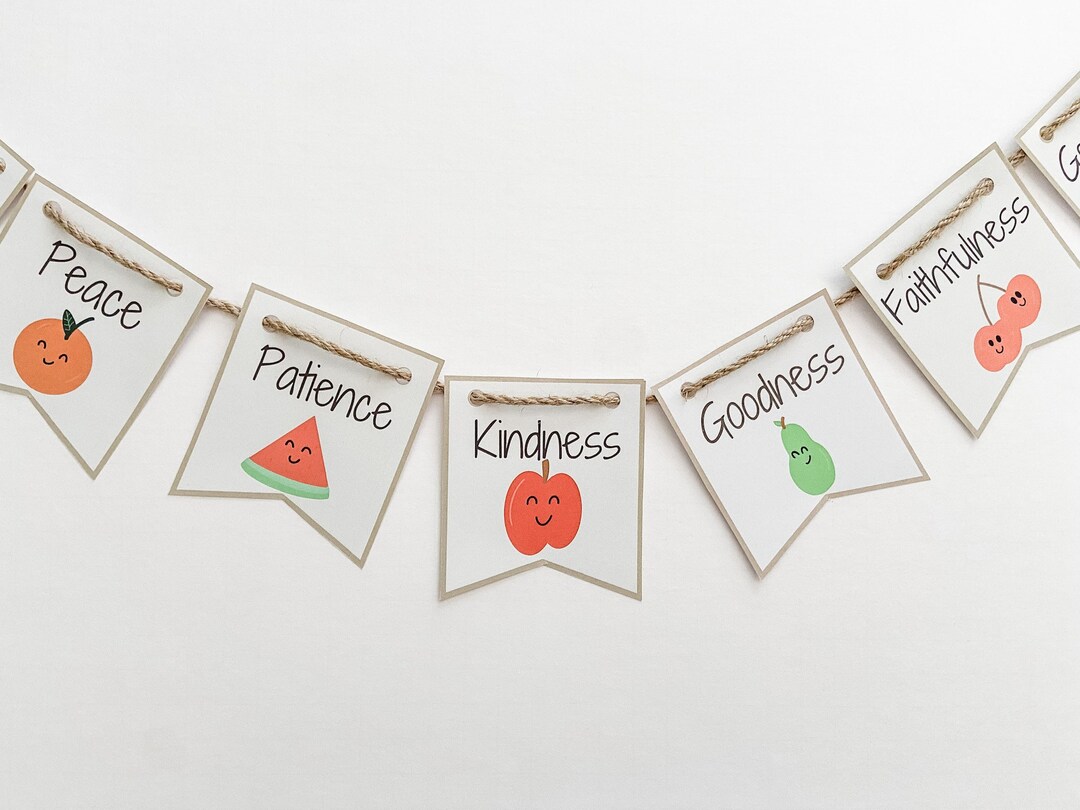 Fruit of the Spirit Banner, Bible Printables, Fruit of the Spirit Wall ...