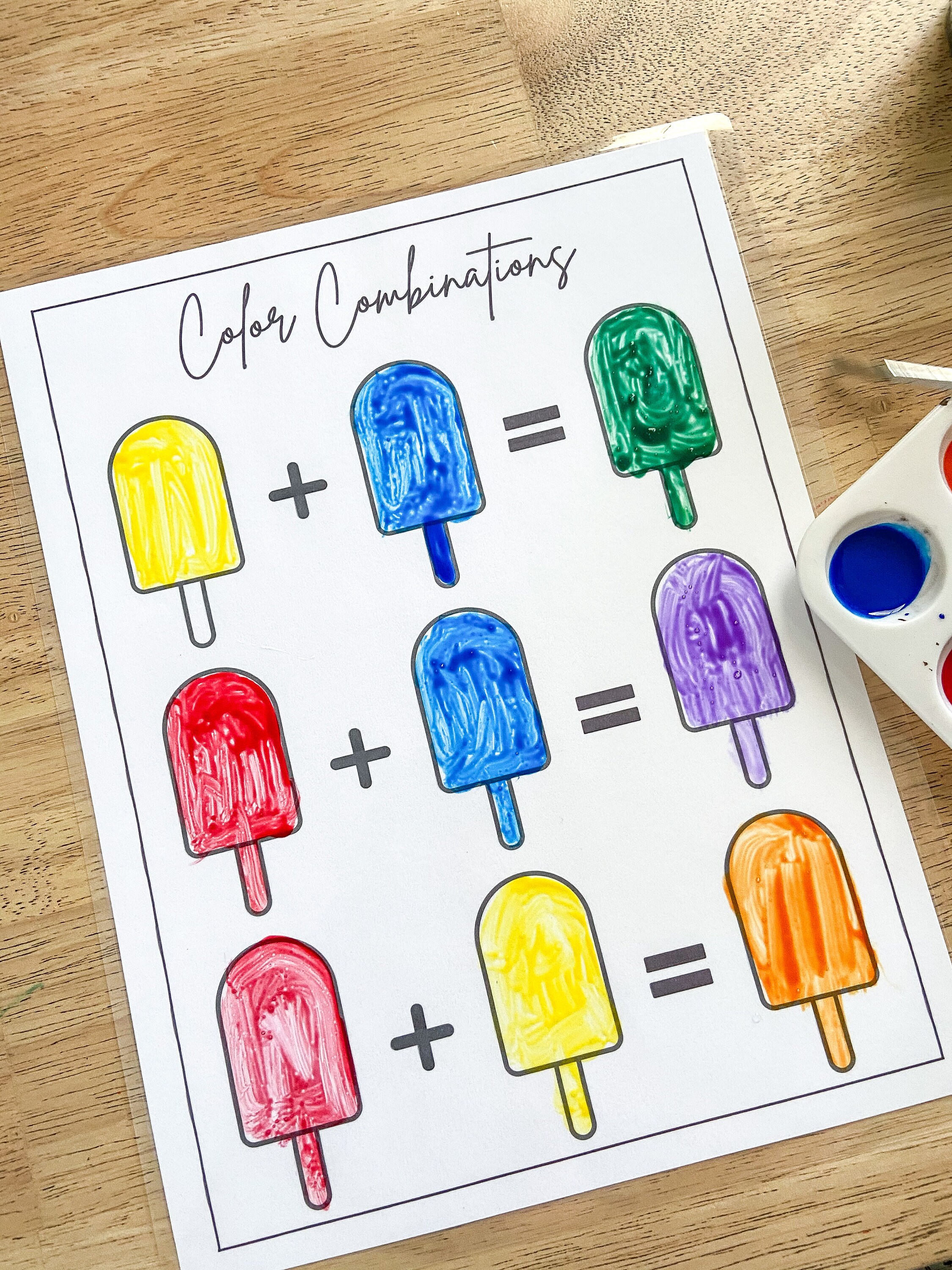 Color Learning Activity, Color Mixing, Color Matching Game, Primary and ...