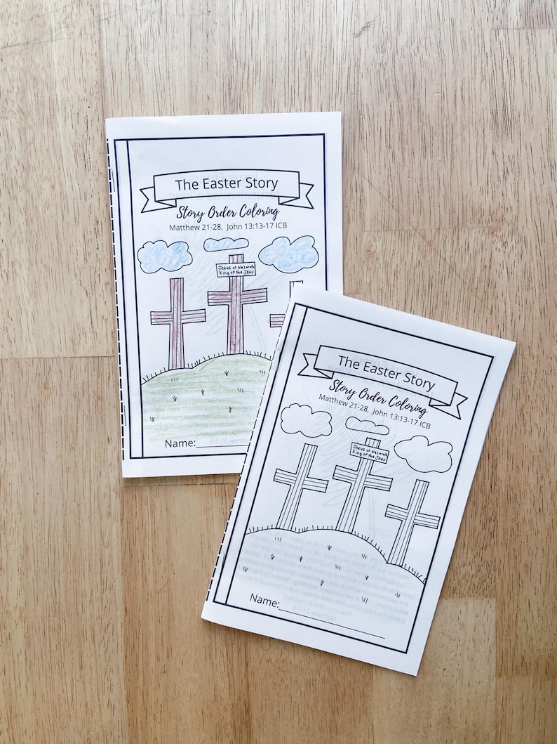 Easter Story Flip Book Printable, Holy Week Craft, Faith-based Easter ...