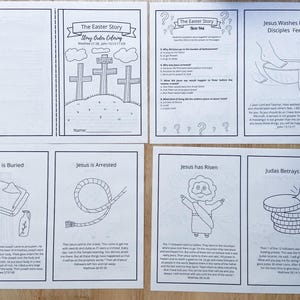 Easter Story Flip Book Printable, Holy Week Craft, Faith-based Easter ...