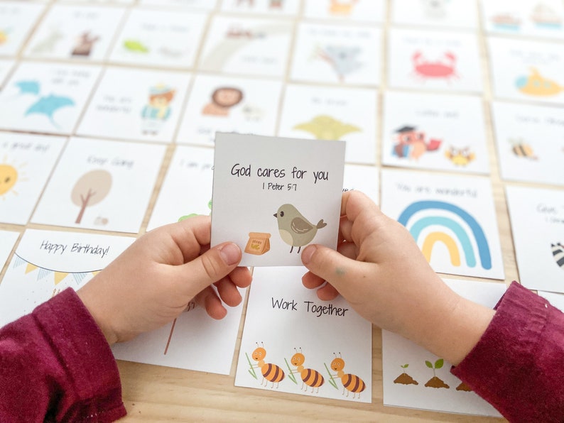 Lunch Box Encouragement Cards for Kids - Bible Scripture Notes Back to ...