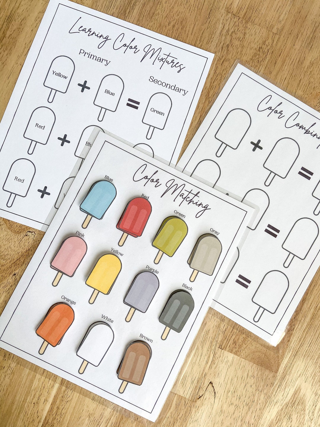 Color Learning Activity, Color Mixing, Color Matching Game, Primary and ...