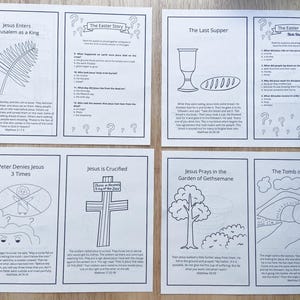 Easter Story Flip Book Printable, Holy Week Craft, Faith-based Easter ...