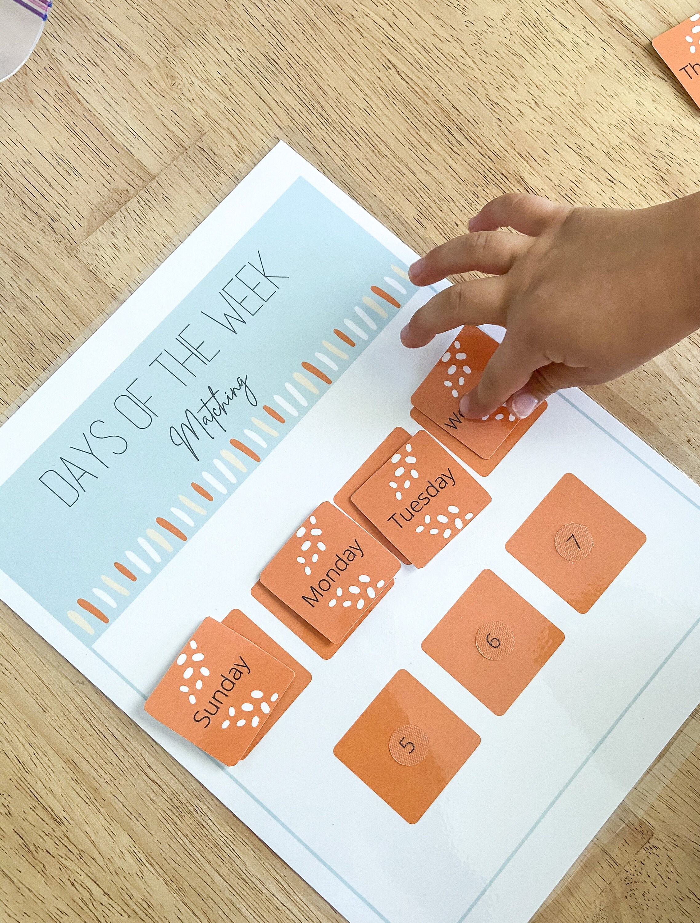 Days of the Week Printable, Days of the Week Matching, Tracing & Wheel ...