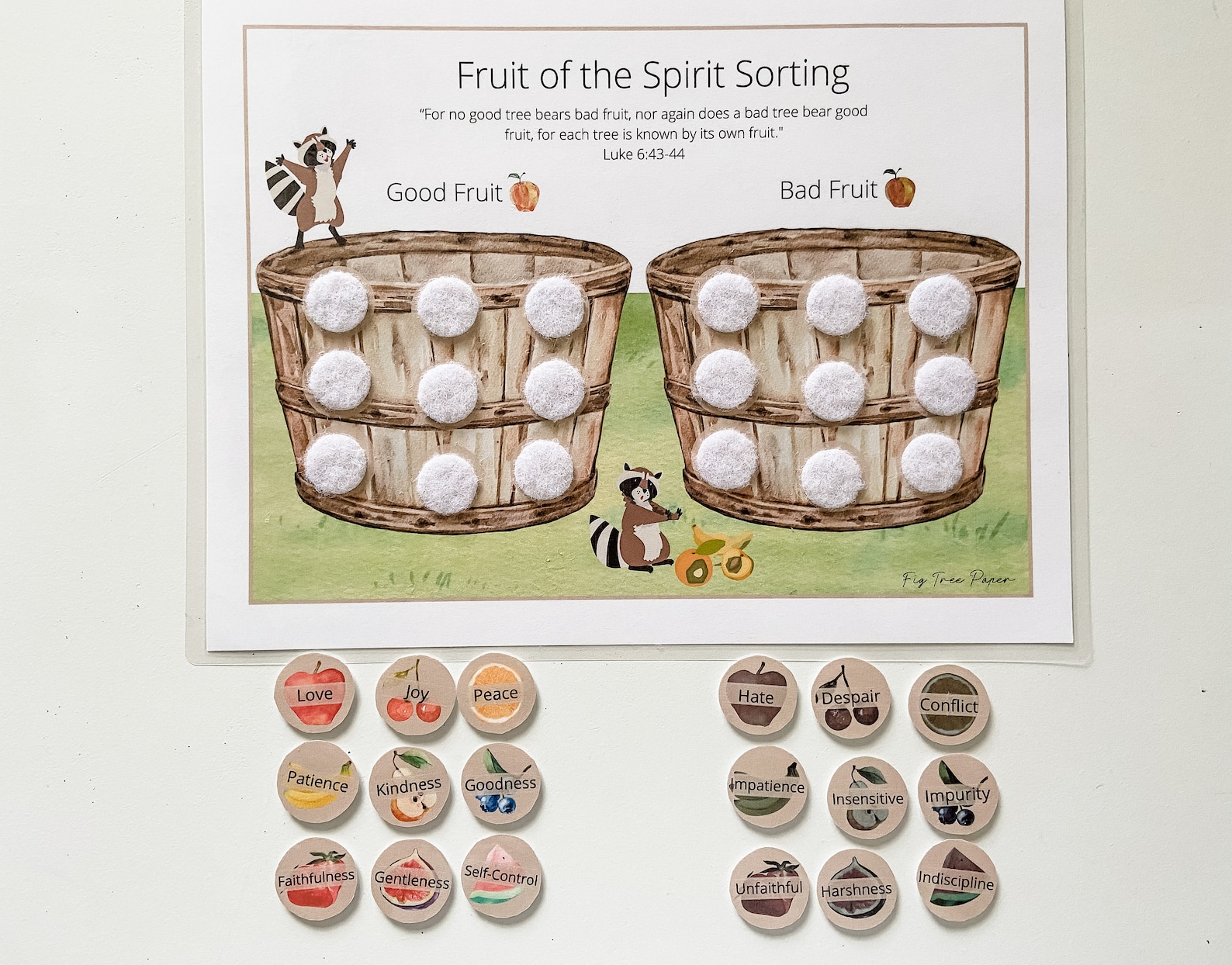 Fruit of the Spirit Game Bible Game for Little Ones Bible - Etsy