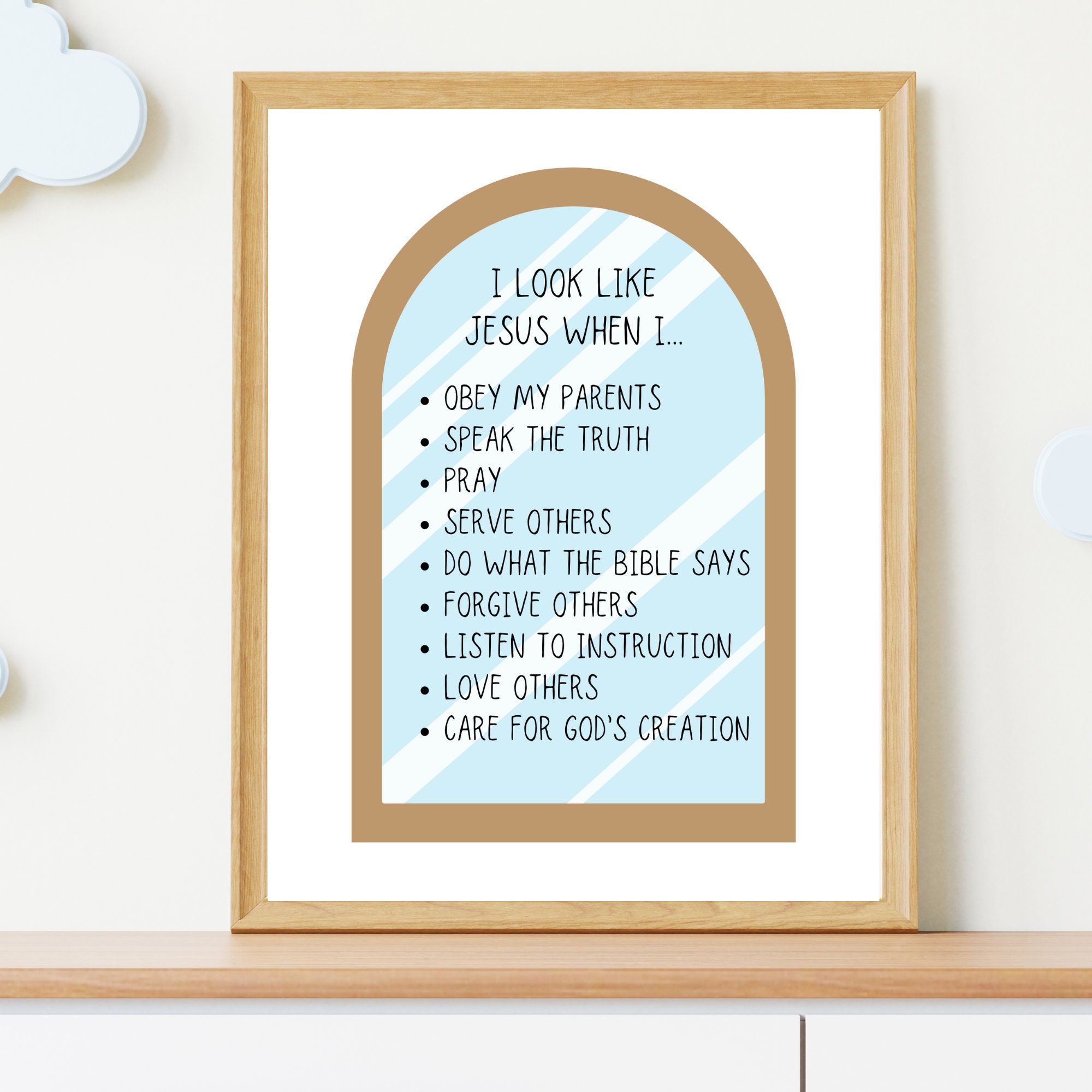 Reflecting Jesus Mirror for Kids, I Can Reflect God's Image Card, Bible ...