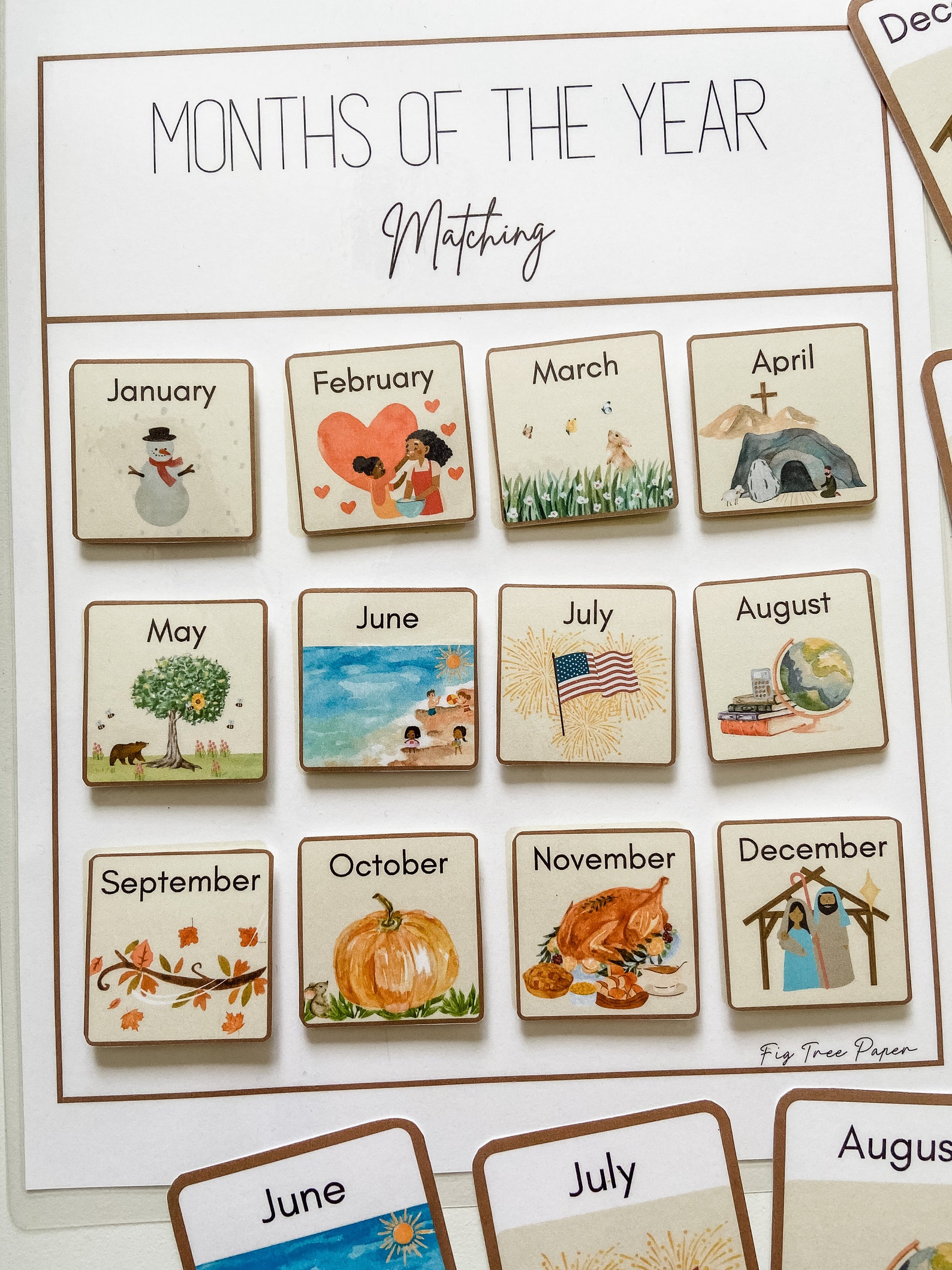 Months of the Year Printable Learning Months Months of the - Etsy Australia