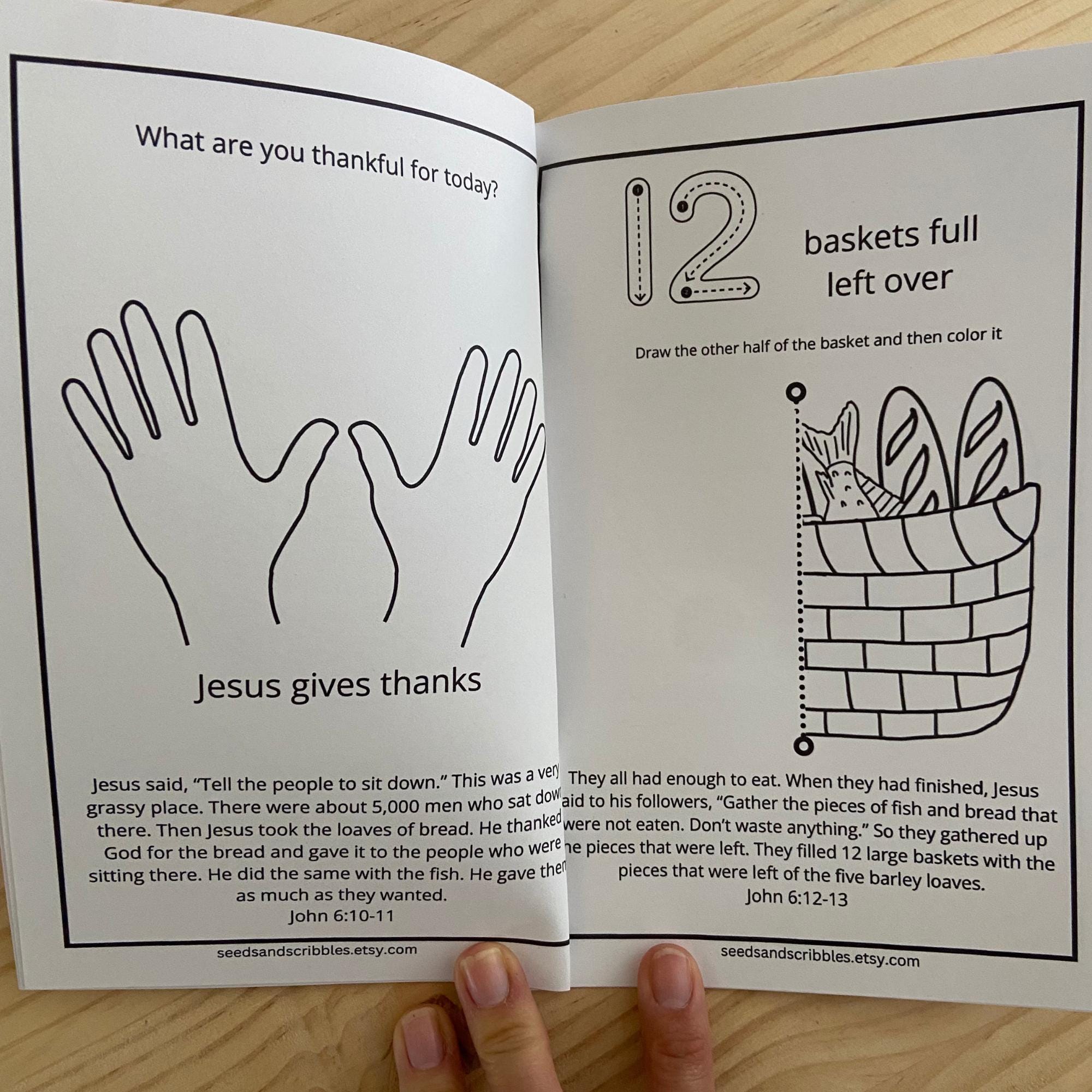 Jesus Feeds 5000 Flip Book Bible Craft for Kids Sunday School Miracle ...