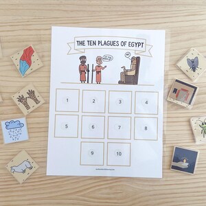 Plagues of Egypt Bible Memory Game, Ten Plagues of Egypt Activity ...
