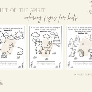 Fruit of the Spirit Coloring Pages for Kids, Bible Printables for Kids ...