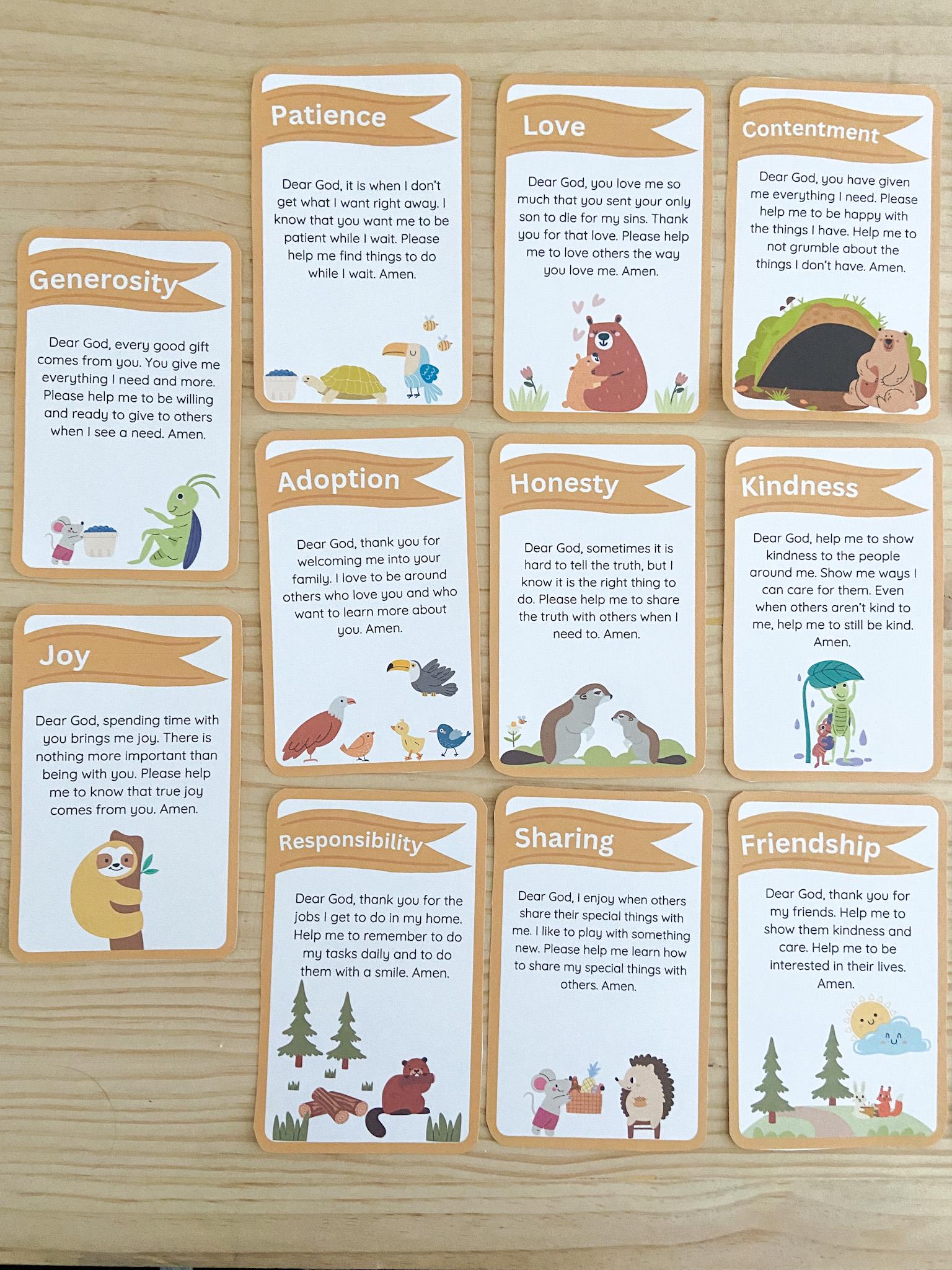 Guided Prayer Cards, How to Pray Cards for Kids, Pray, Beginner Prayer ...