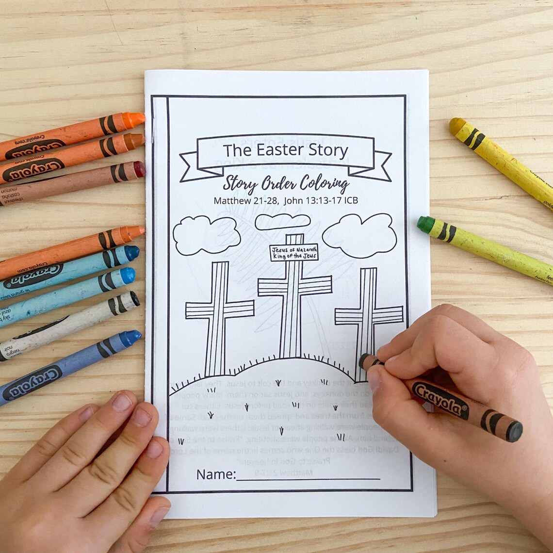 Easter Story Flip Book Printable, Holy Week Craft, Faith-based Easter ...