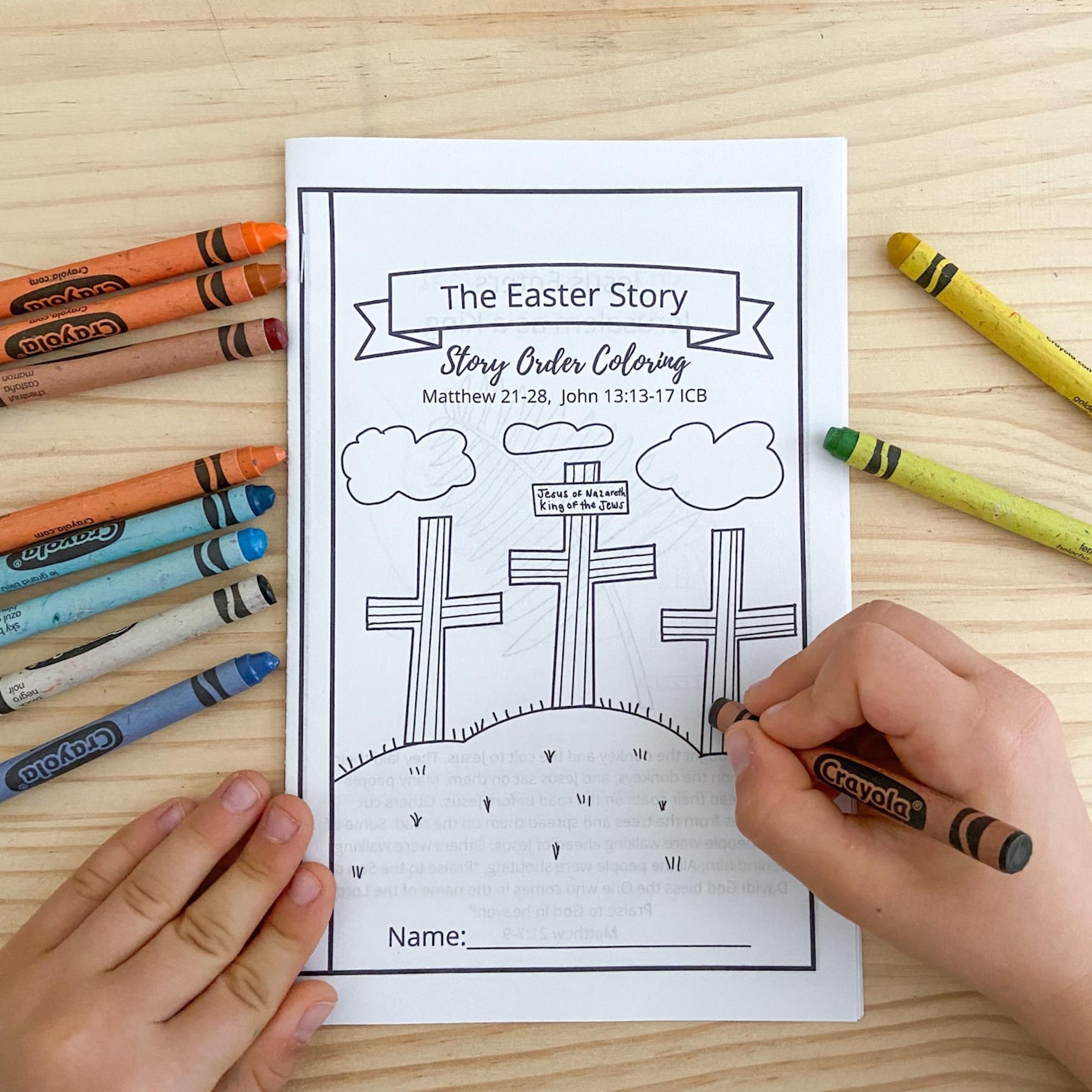 Easter Story Flip Book Printable, Holy Week Craft, Faith-based Easter ...