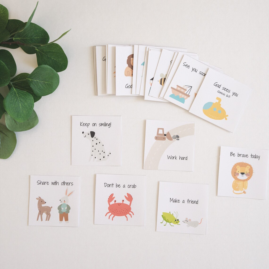 Lunch Box Encouragement Cards for Kids - Bible Scripture Notes Back to ...
