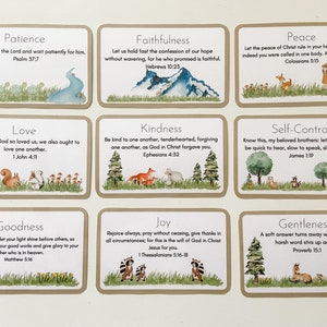 Fruit of the Spirit Bible Cards, Bible Cards for Kids, Bible Activity ...