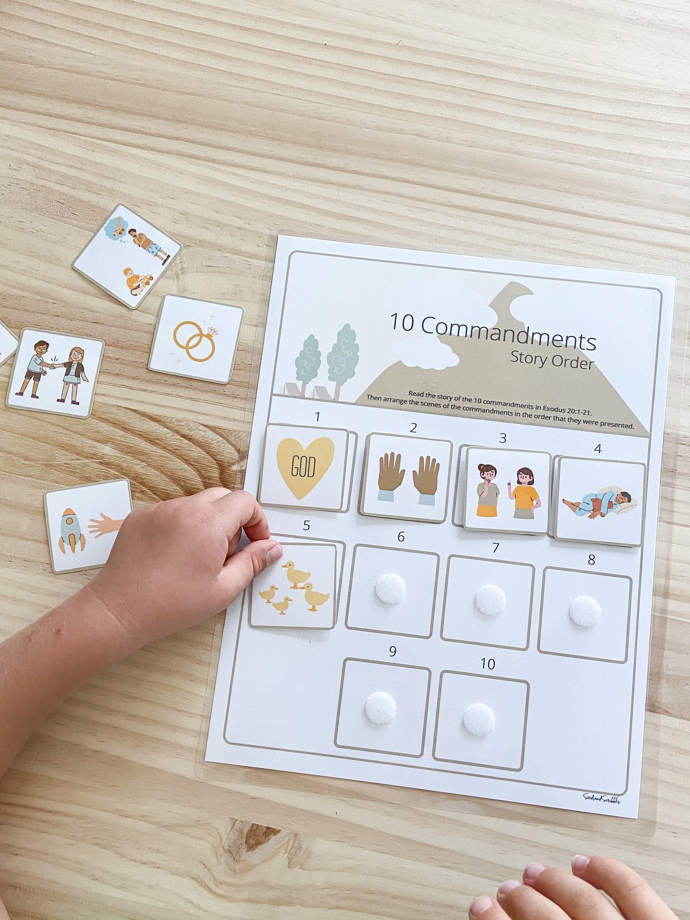 Ten Commandments Printable Memory Game - Bible Activity Kids Old ...
