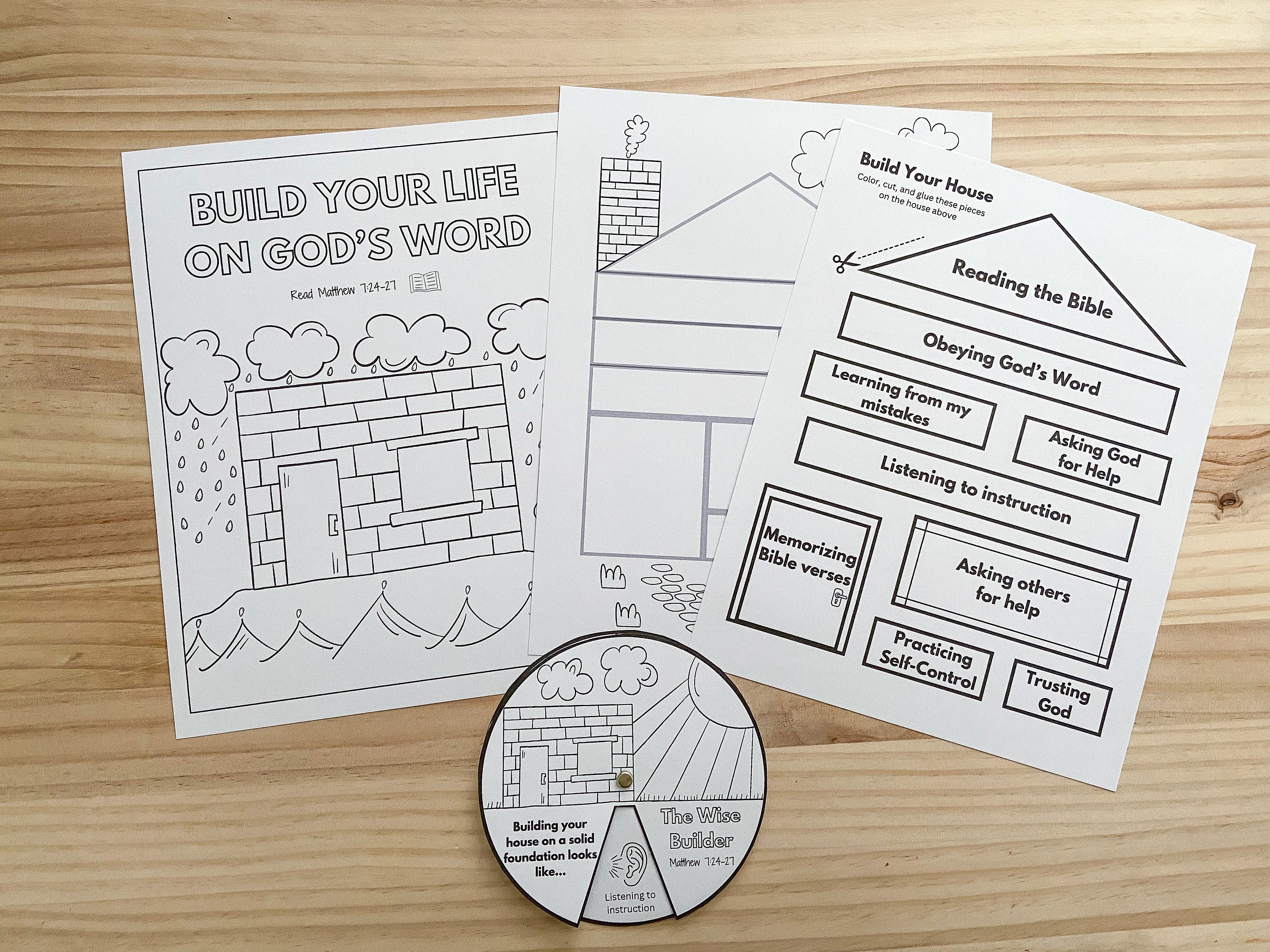 Wise Builder Craft and Coloring for Kids Wise Builder - Etsy