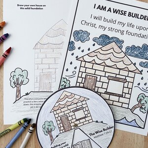 Wise and Foolish Builder Craft, Build Your House on the Rock Craft ...