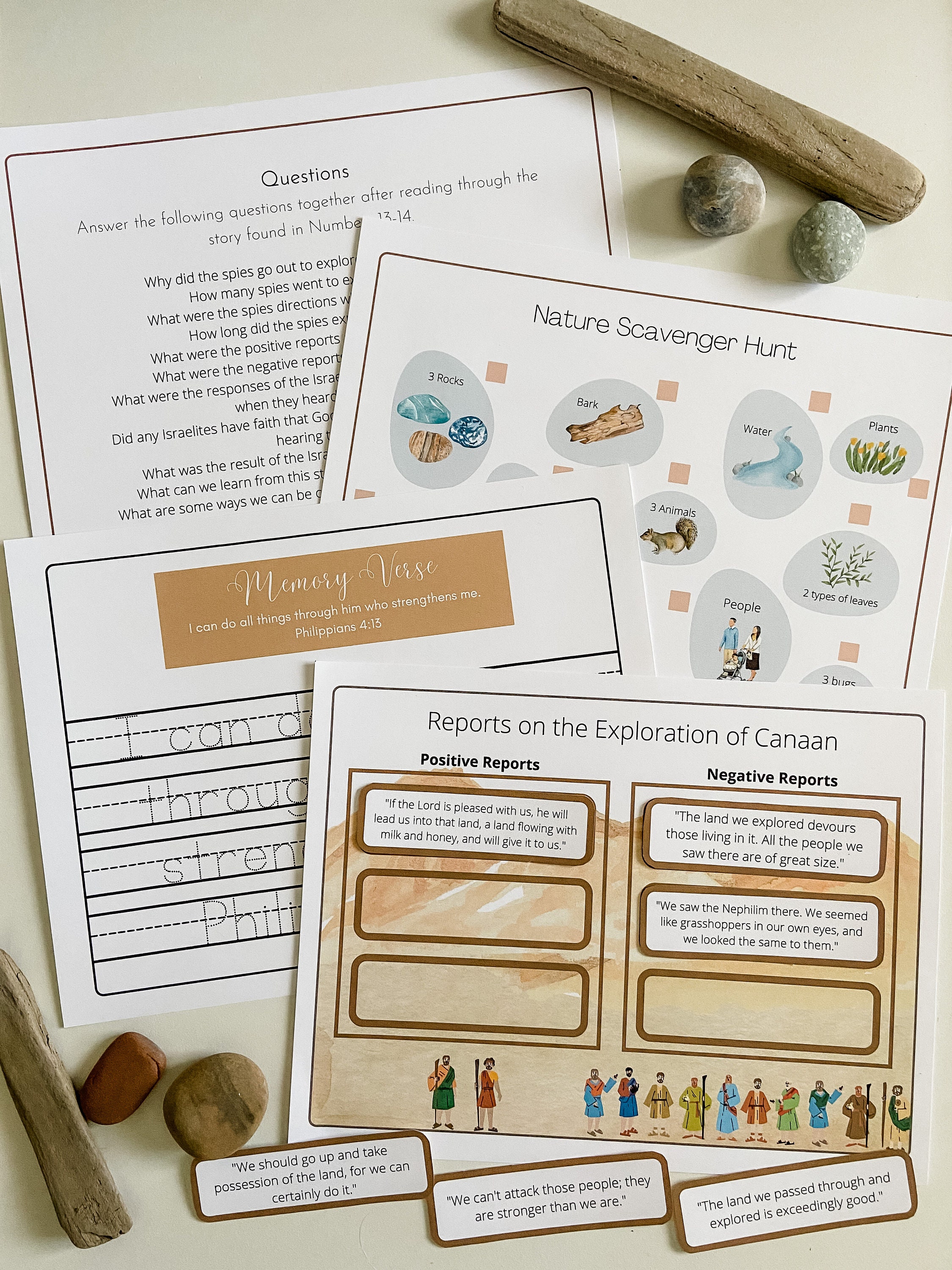 Joshua and the Promised Land, Land of Canaan, Reports From 12 Spies ...