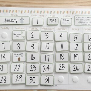 Perpetual Calendar, Printable Calendar for Kids, Homeschool Printable ...